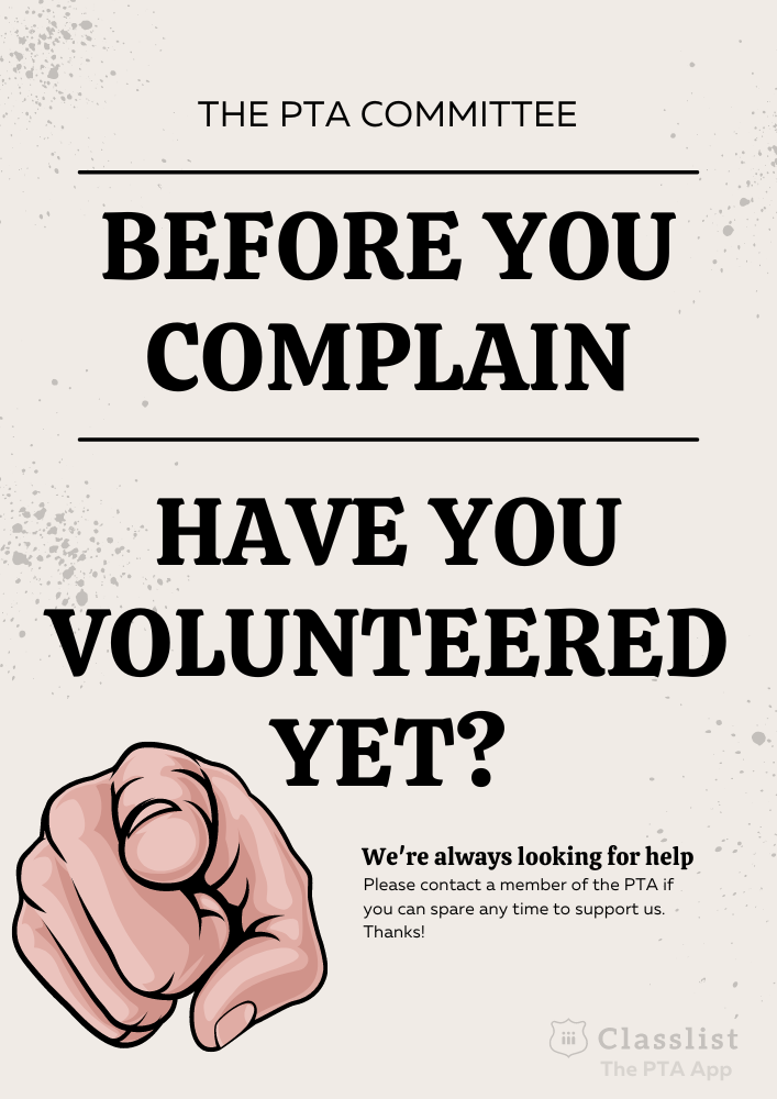 Before You Complain Have You Volunteered Yet