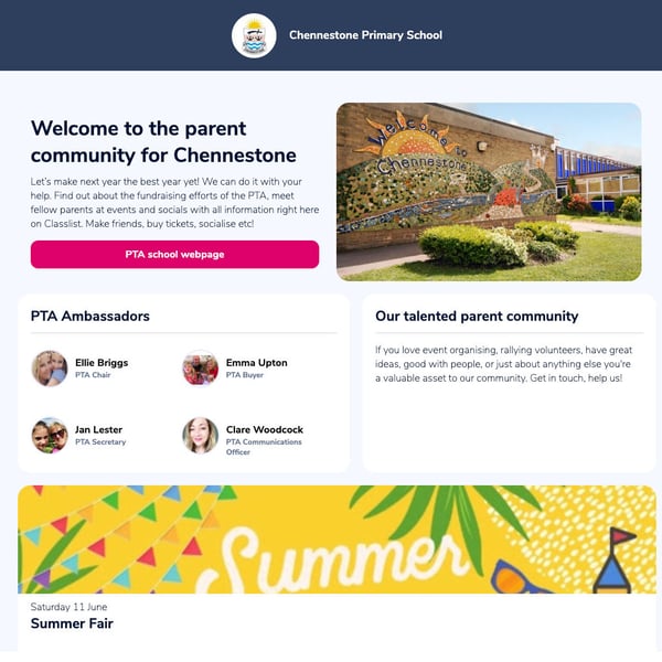 Set up a PTA Website with Classlist
