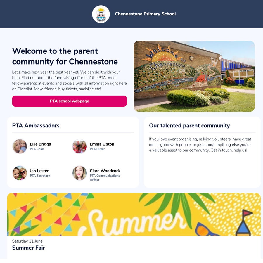 Set up a PTA Website with Classlist